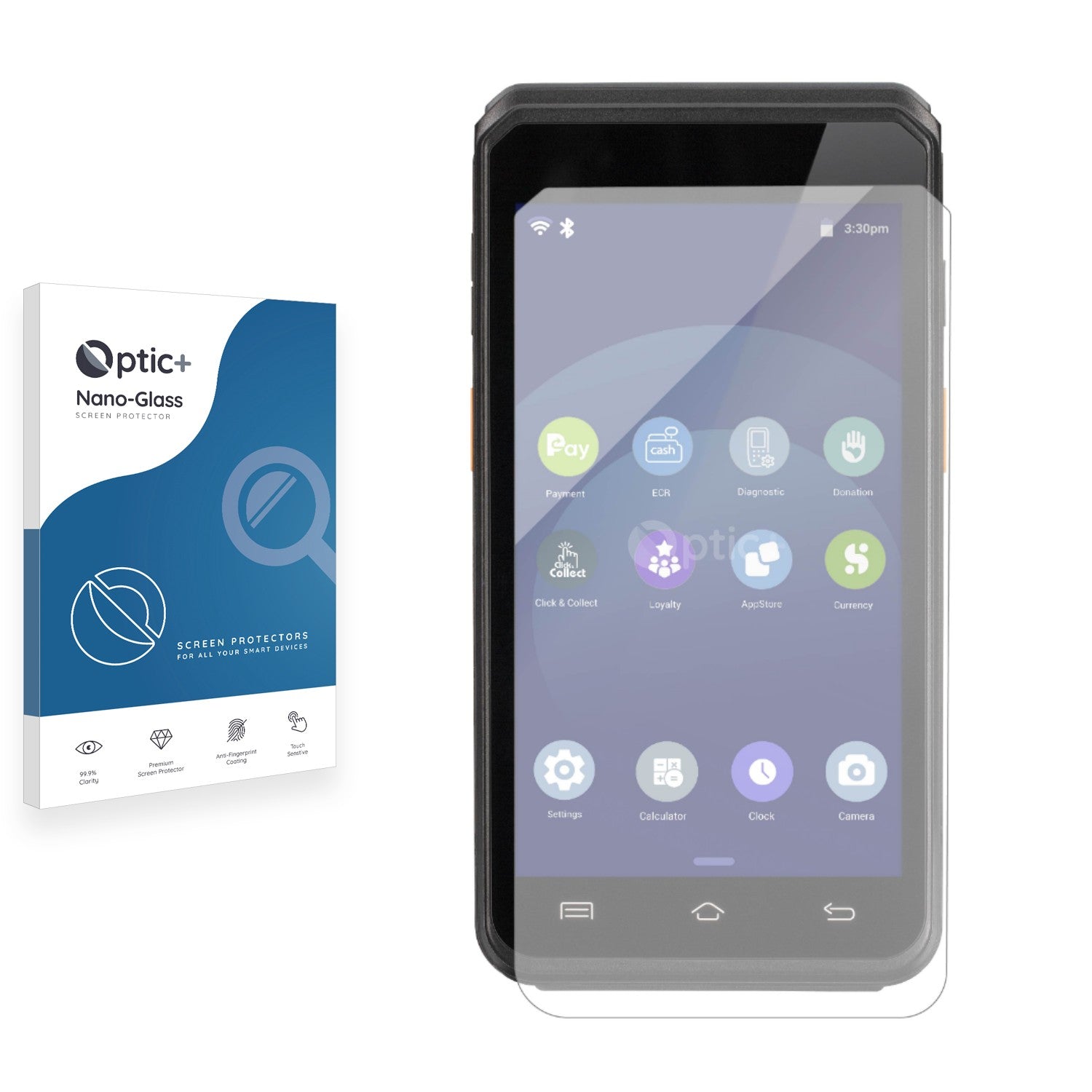 Optic+ Nano Glass Screen Protector for ingenico Axium EX6000 - ScreenShield