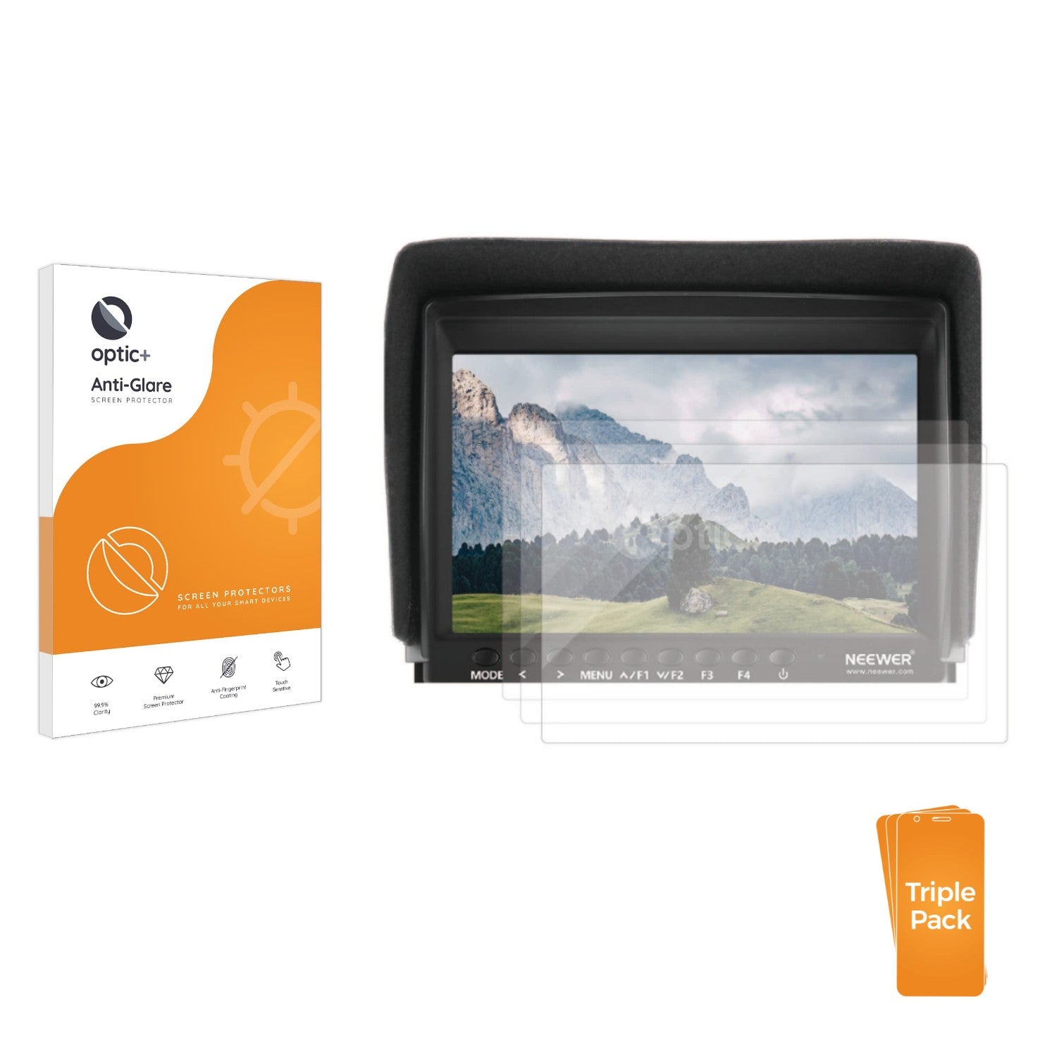 3pk Optic+ Anti-Glare Screen Protectors for NEEWER F700 7" Camera Field ...