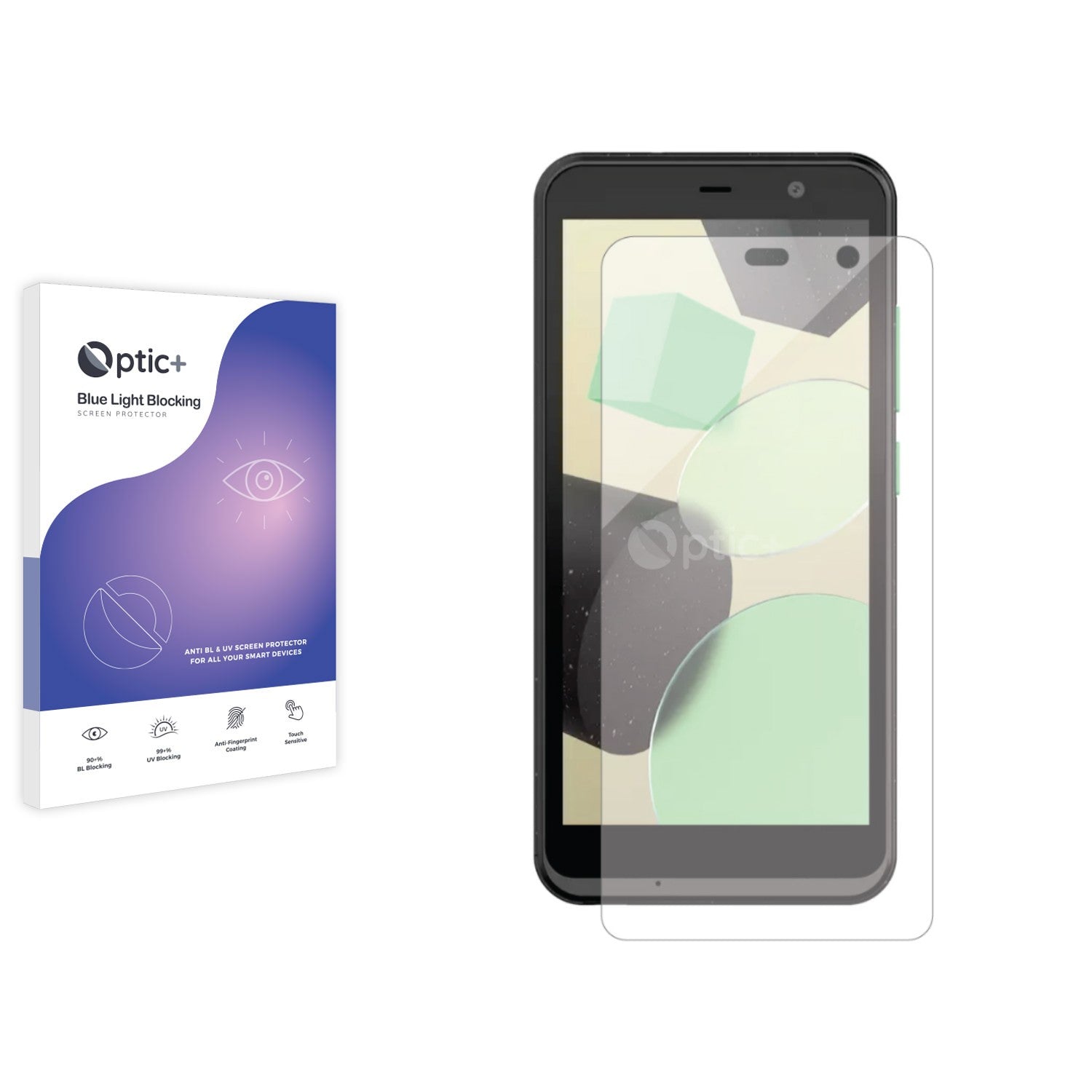 Optic+ Blue Light Blocking Screen Protector for MobiWire Smart Green ...