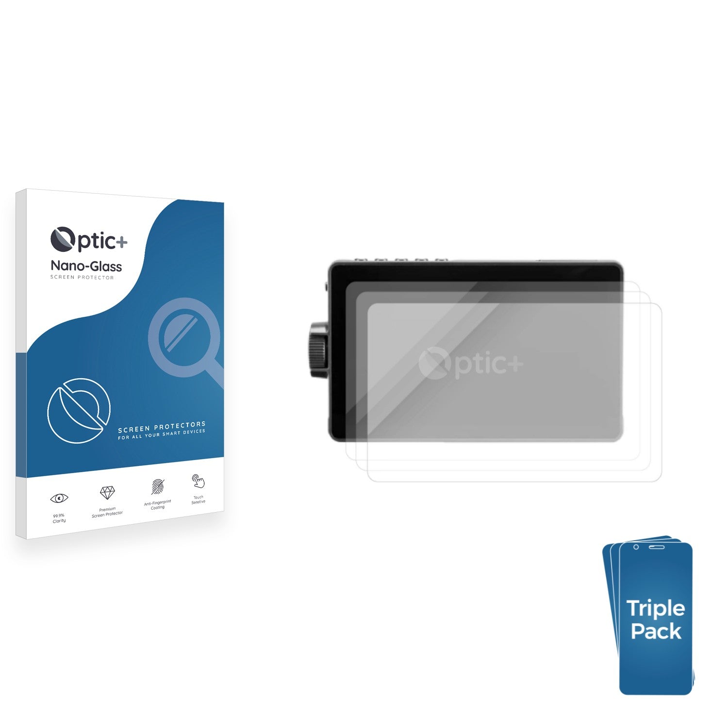 3pk Optic+ Nano Glass Screen Protectors for Viltrox DC-A1 2800 ...