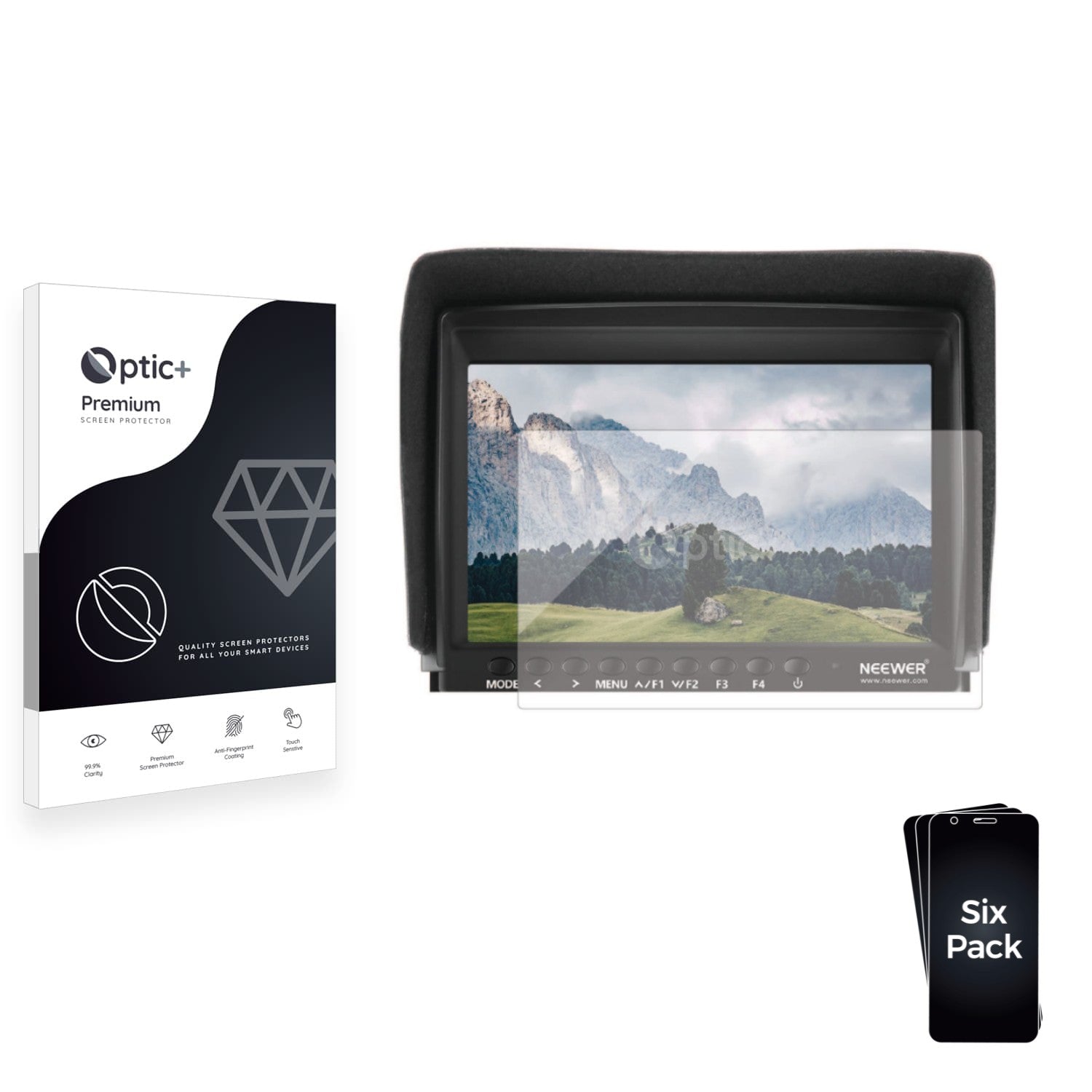 6pk Optic+ Premium Film Screen Protectors for NEEWER F700 7" Camera ...